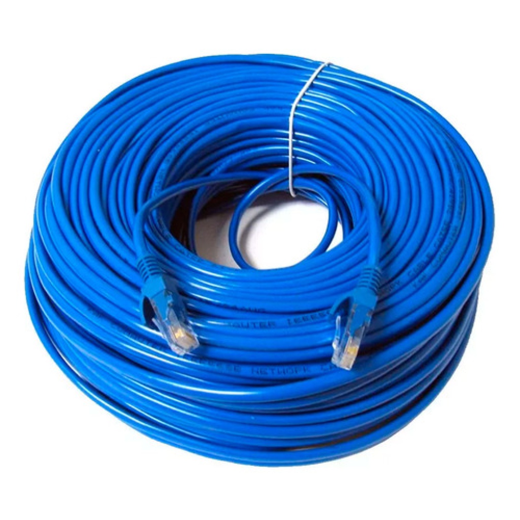 Cable De Red 30 Metros Cat.5e Armado Pc Módem Azul Rj45 - Oportunidades Vip
