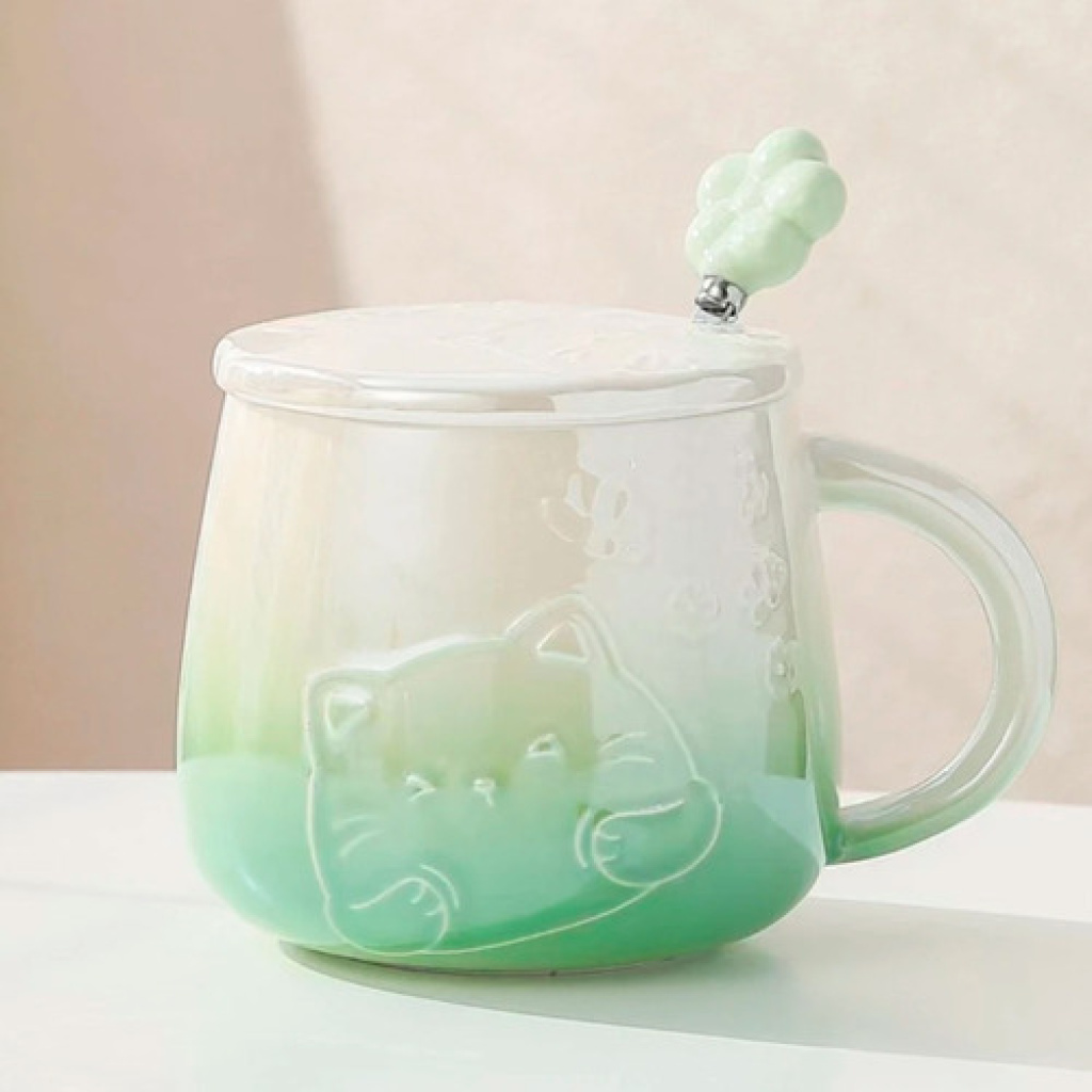 Taza de cerámica diseño de perla gato Mt09329 - Oportunidades Vip