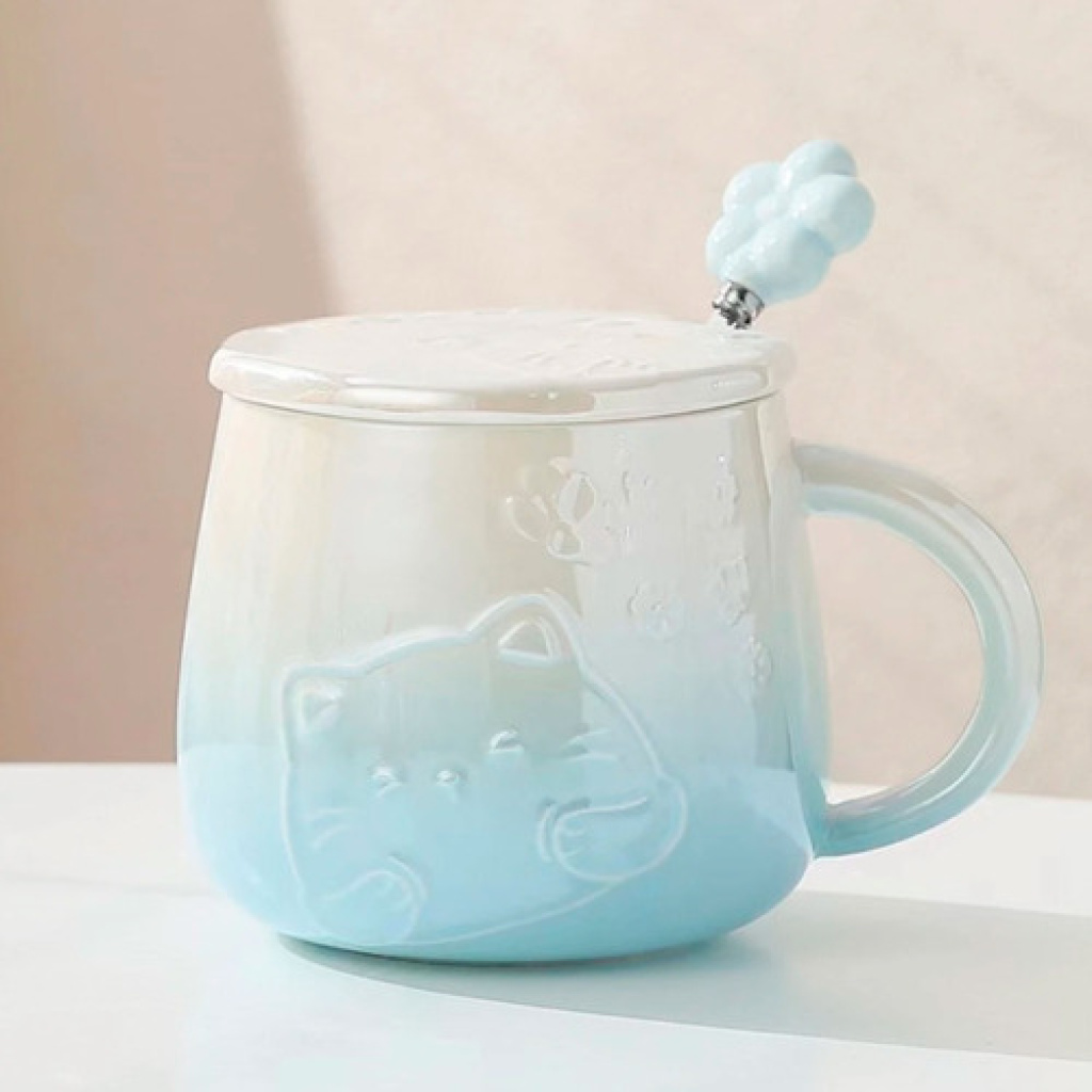 Taza de cerámica diseño de perla gato Mt09329 - Oportunidades Vip